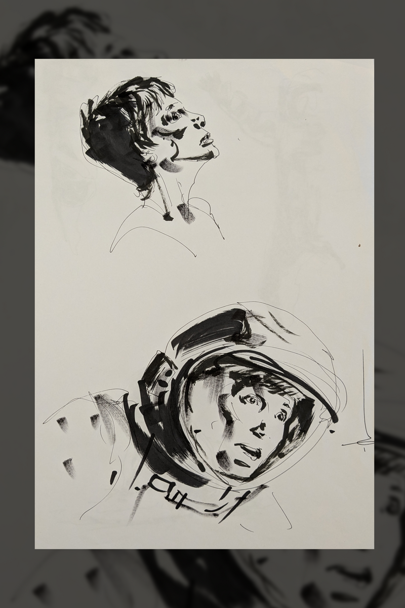 GRAVITY - Original ink character studies - Mondo (1) – Art of Jock